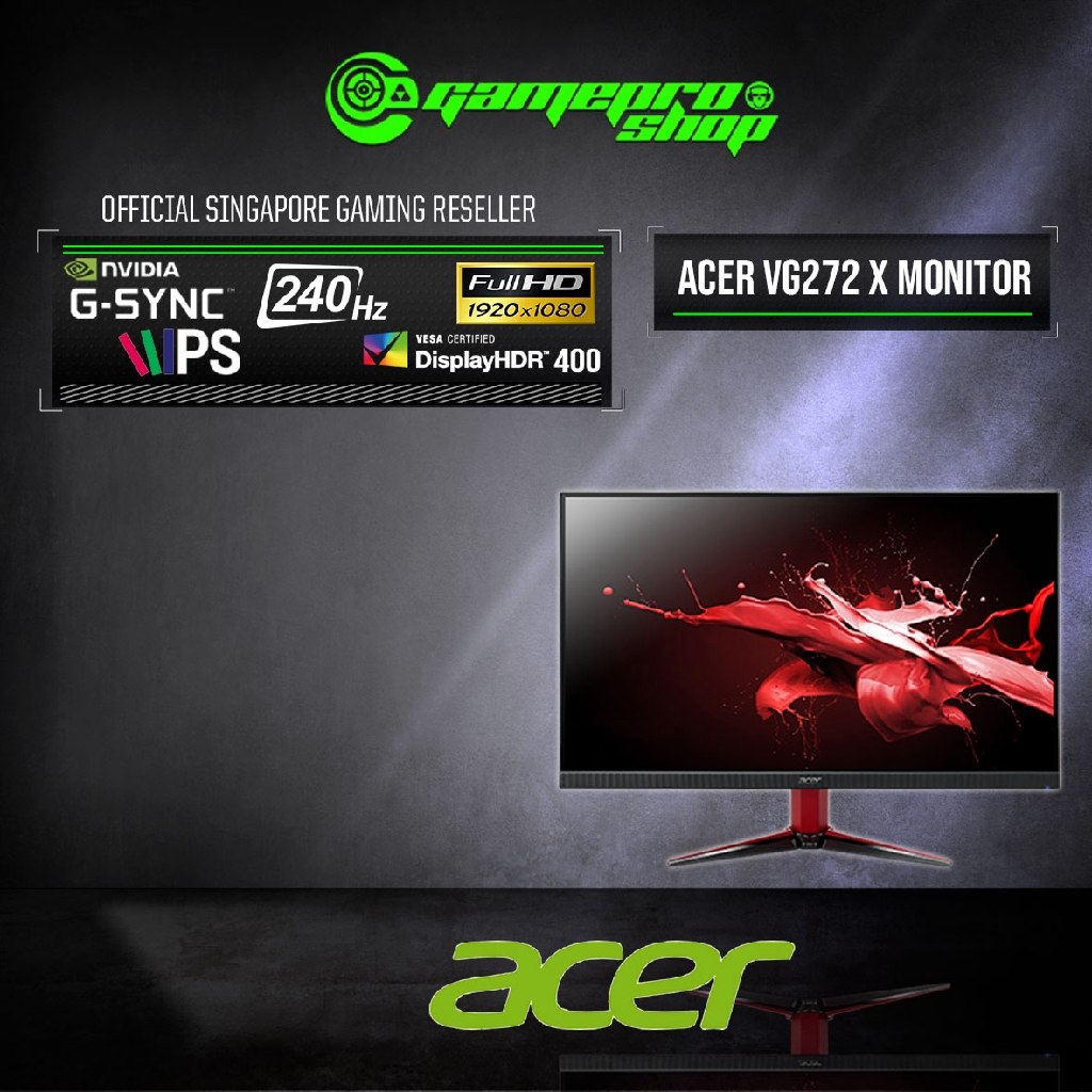 Acer Nitro VG272 X Gaming Monitor 27" FHD / 240hz / 1MS / G-Sync / HDR ...