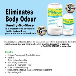TOTAL IMAGE Smelly No More Roll On Spray Crystal Natural Deodorant 60g ...