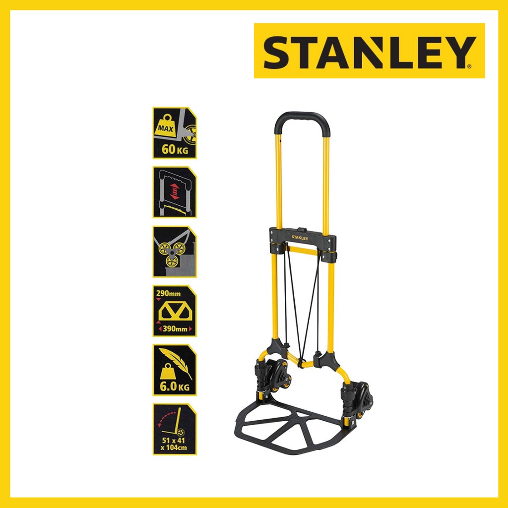 Stanley Trolley Folding Hand Truck Stair Climber 30/60 kg | Shopee ...
