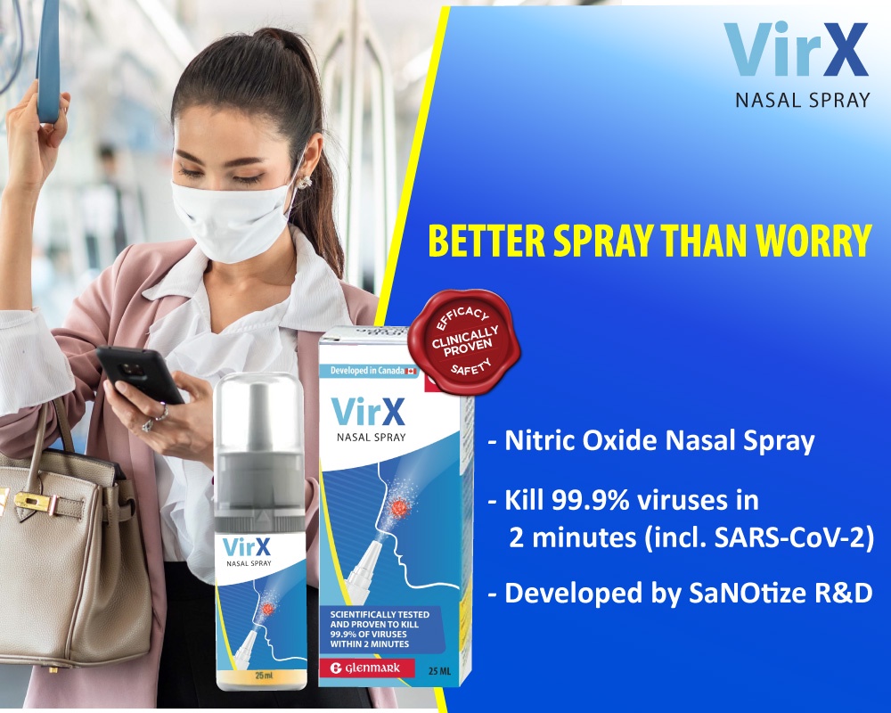 VirX Nasal Spray | Nitric Oxide Nasal Spray 25ml | Anti Viral Nasal ...