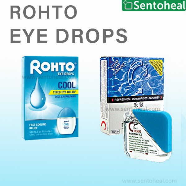 Rohto Cool Eye Drops/ C Cube Eye Drops - Relief dry/ tired eyes ...