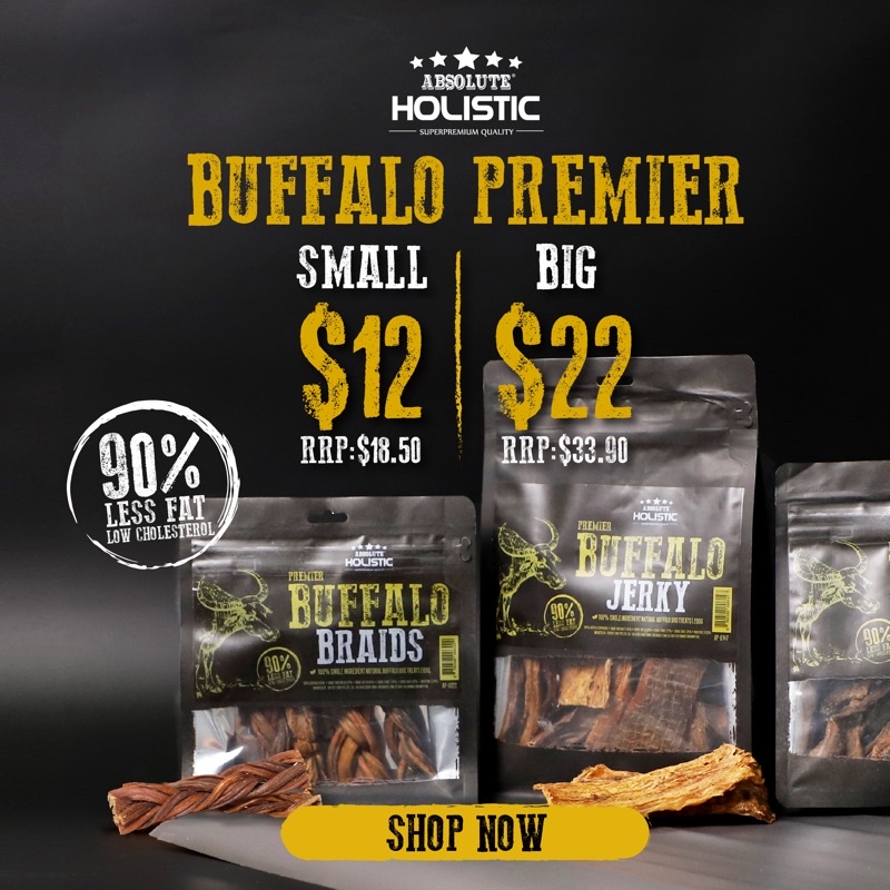 Absolute Holistic Premier Buffalo Dog Treats (2 sizes) | Shopee Singapore
