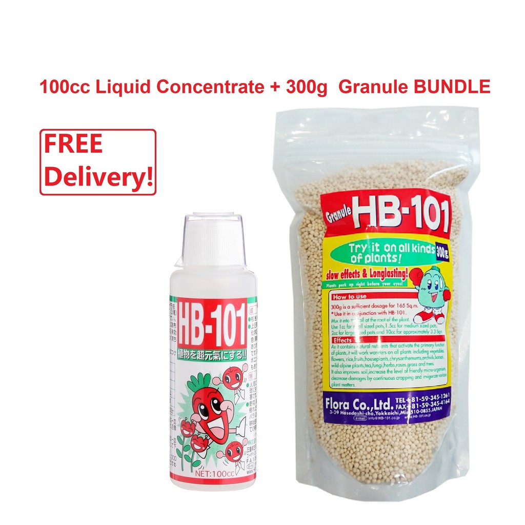 HB-101 (HB101) Organic Vitalizer 100cc Liquid + 300g Granule Value Bundle. FREE Delivery ...