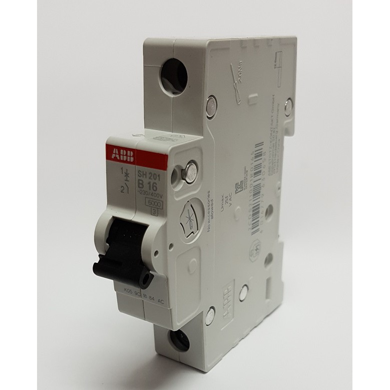 ABB MCB SH201-B16 6kA B Curve 16A 1 Pole Miniature Circuit Breaker | Shopee Singapore