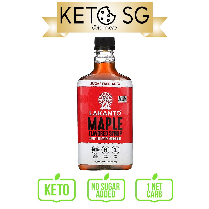 Lakanto Maple Flavored Syrup 13 fl oz (384 ml) Keto Low GI Sugar Free ...