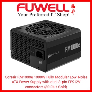 (NEW) Corsair RM1000e 1000W Fully Modular Low-Noise ATX Power Supply ...