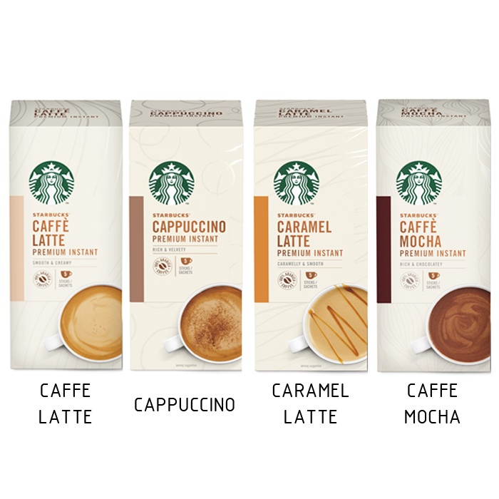Starbucks Premium Instant Coffee Mixes | Cappuccino | Caffe Latte ...