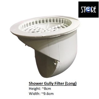 Shower Gully Filter (Short/Long) 2 IN 1 / Insect / hair drain trap ...
