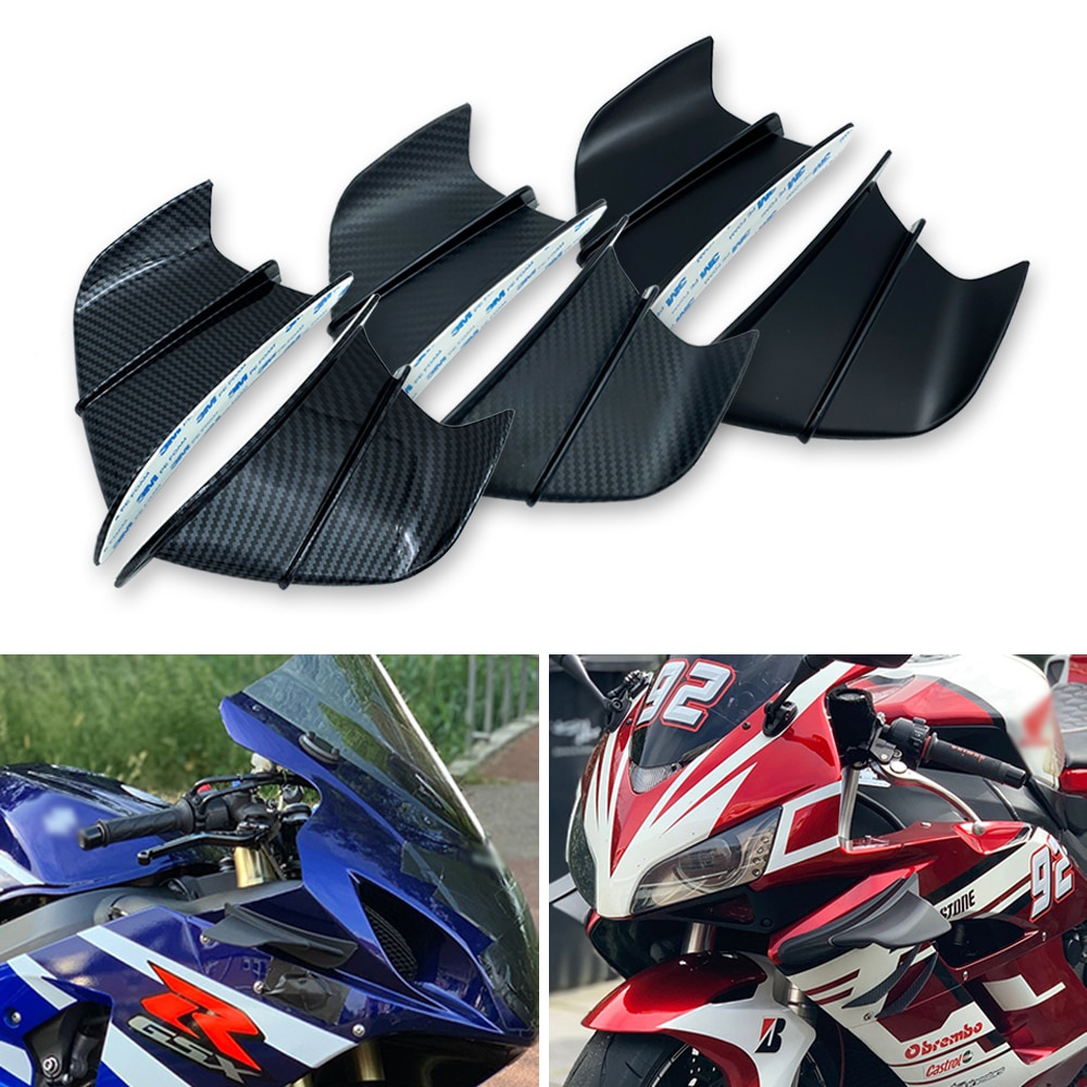 Universal Motorcycle Winglet Aerodynamic Side Wing Fin Spoiler For ...