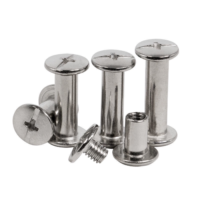 304 Stainless Steel Flat Head Push Pin Side Lock Screw Book Album ...