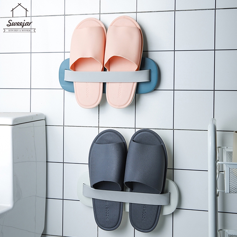 SWEEJAR Creative Slippers Holder Wall Mounted Hanging Shoes Storage ...