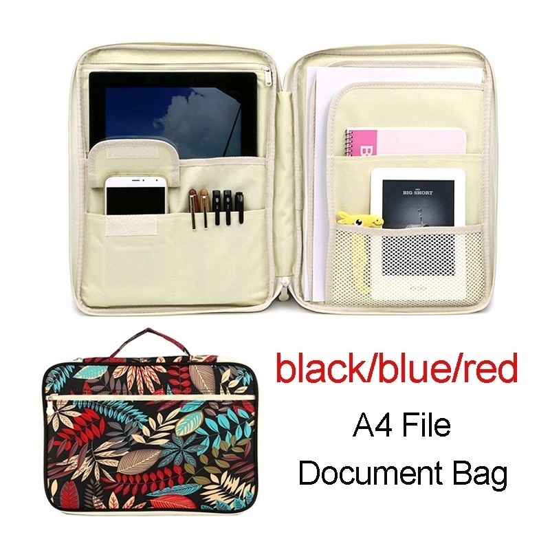 A4 File Document Bag Pouch Handbags Holder Zipper Stationery Bag ...