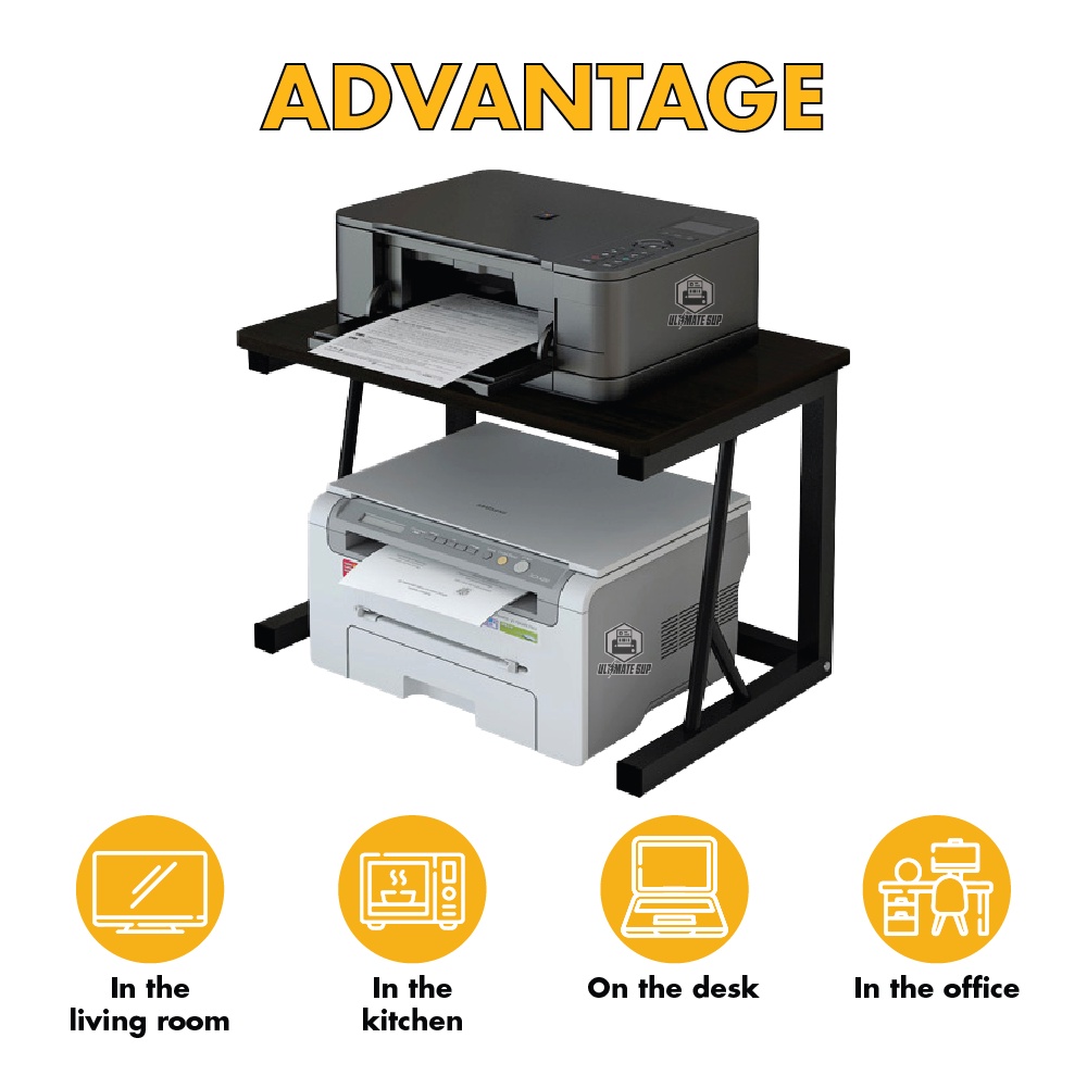 Ultimate Supply Printer Rack, Iron Rack With Double Layer Storage ...