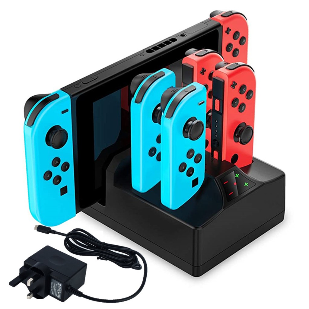 5 In 1 Charging Dock For Switch Joy-Cons And Console With AC Adapter ...