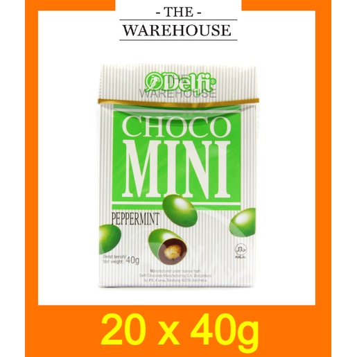 Delfi Choco Mini Peppermint 20 x 40g - Local Stock | Shopee Singapore