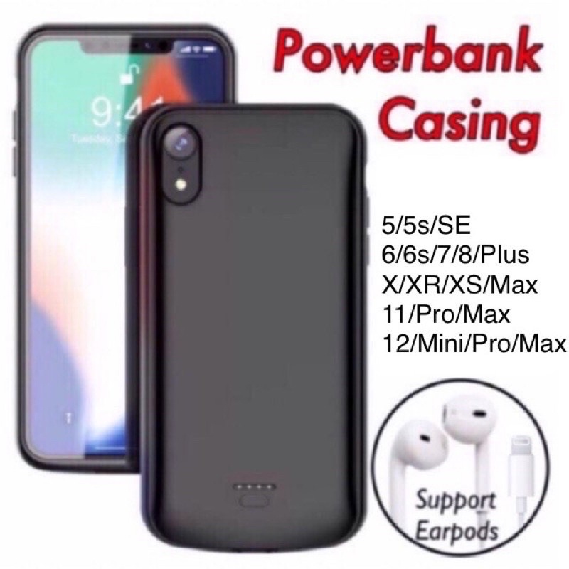 Powercase Powerbank Power Bank Case Battery Casing 5/5s/se/6/6s/7/8 ...