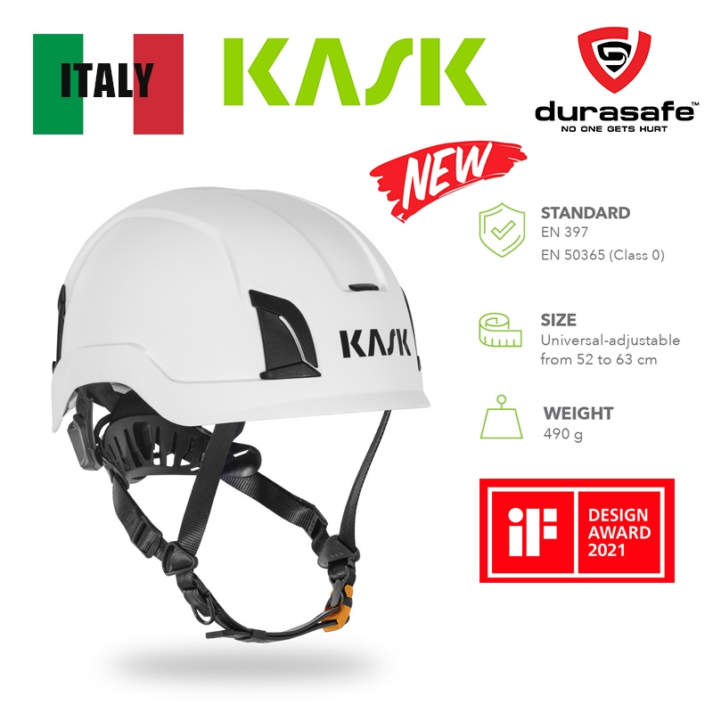 KASK Zenith X Safety Helmet with Quick Release Chinstrap White | Shopee ...