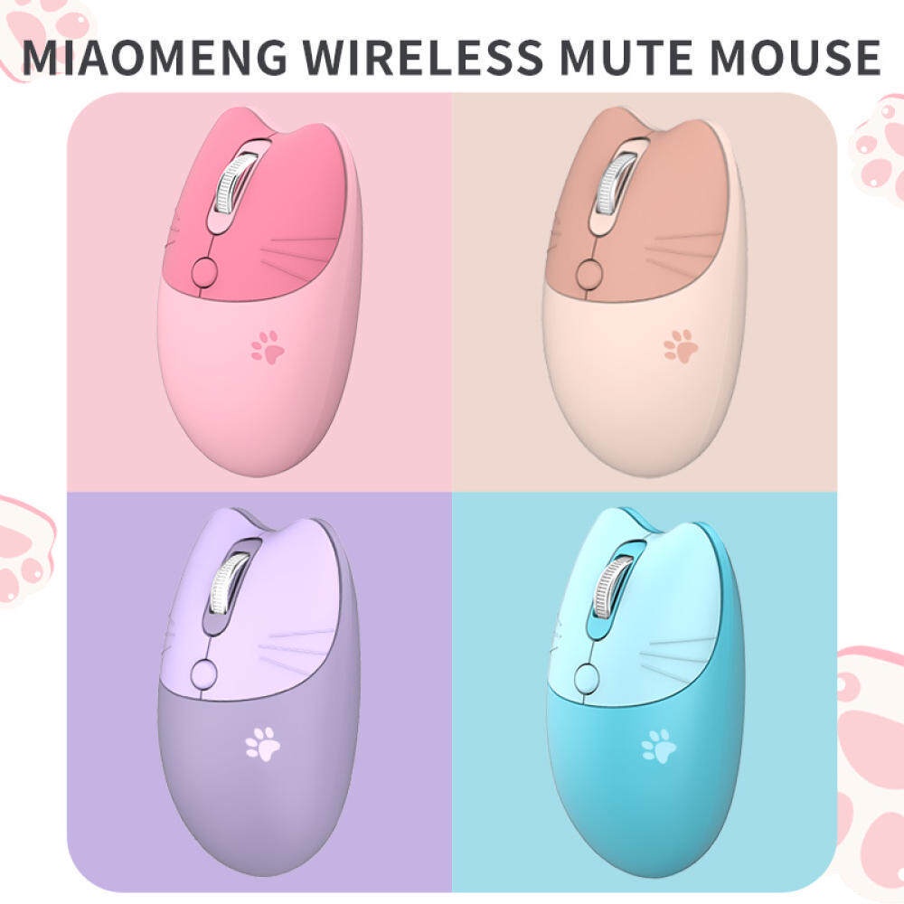 Super Cute Wireless Mouse Cat Paw Pink Handy Mouse Computer Silent ...