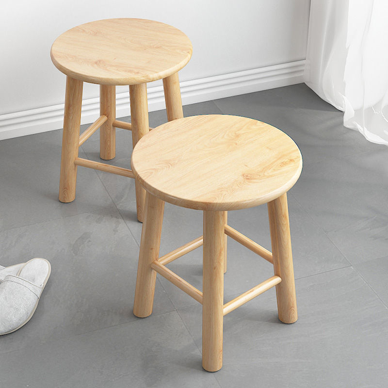 Log Solid Wood Stool Chair Small Round Stool Wooden Stool Household Oak ...