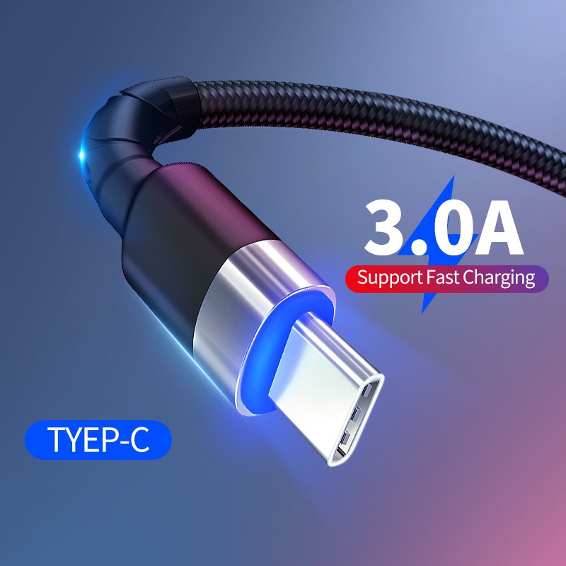 【Type C Fast Charging Cable】AIVK type C Led Lighting 1.2M 3A aluminum ...