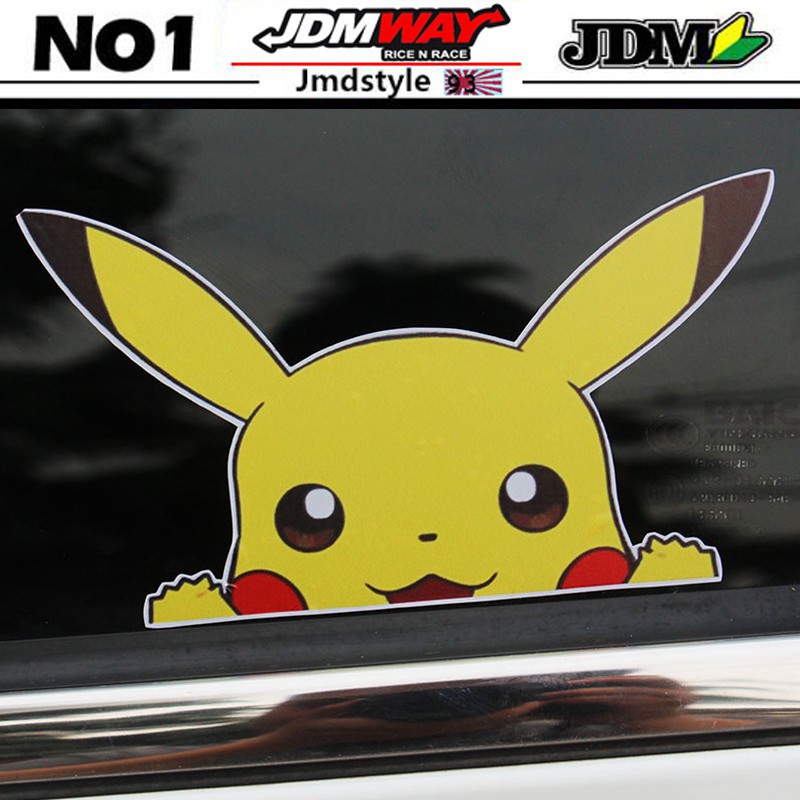 Anime Pokemon Stickers Kawaii Pocket Monsters Pikachu Car Waterproof ...