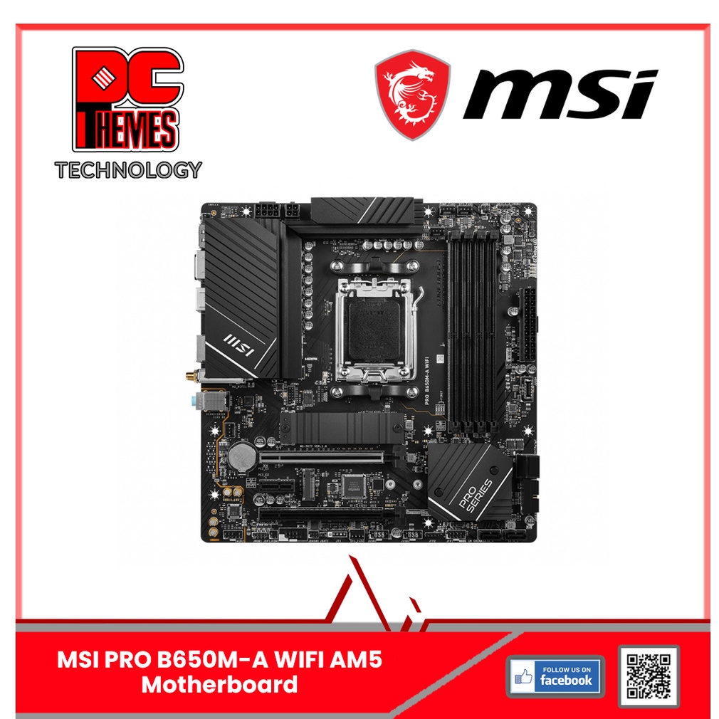 MSI PRO B650M-A WIFI AM5 Motherboard | Shopee Singapore
