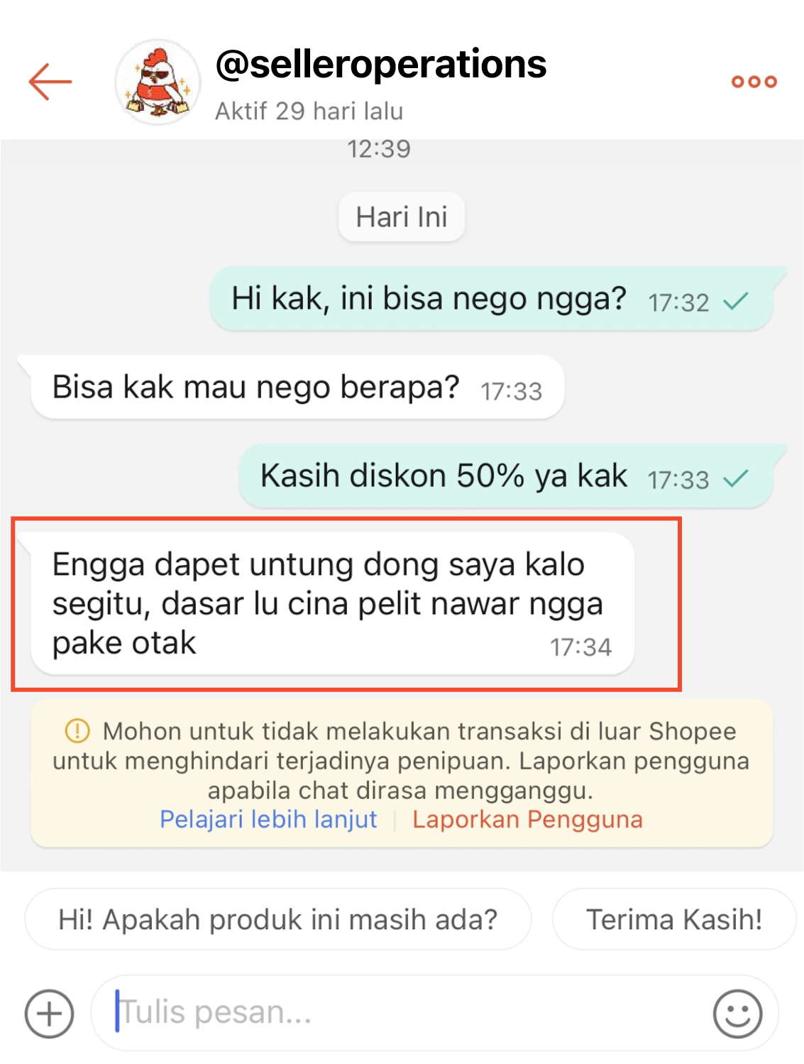 Pelanggaran Chat | ID Pusat Edukasi Penjual [Shopee]