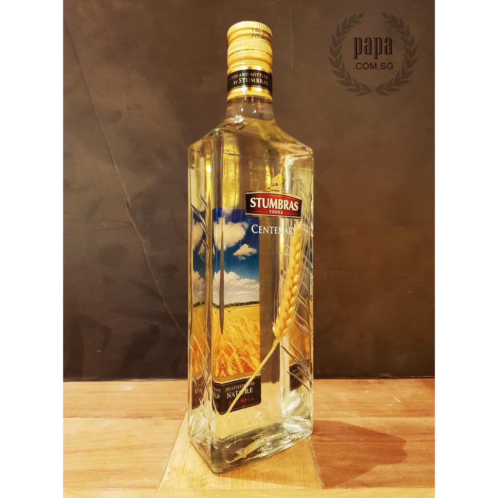 STUMBRAS CENTENARY VODKA with Actual Wheat In Every Bottle - 5 Times ...