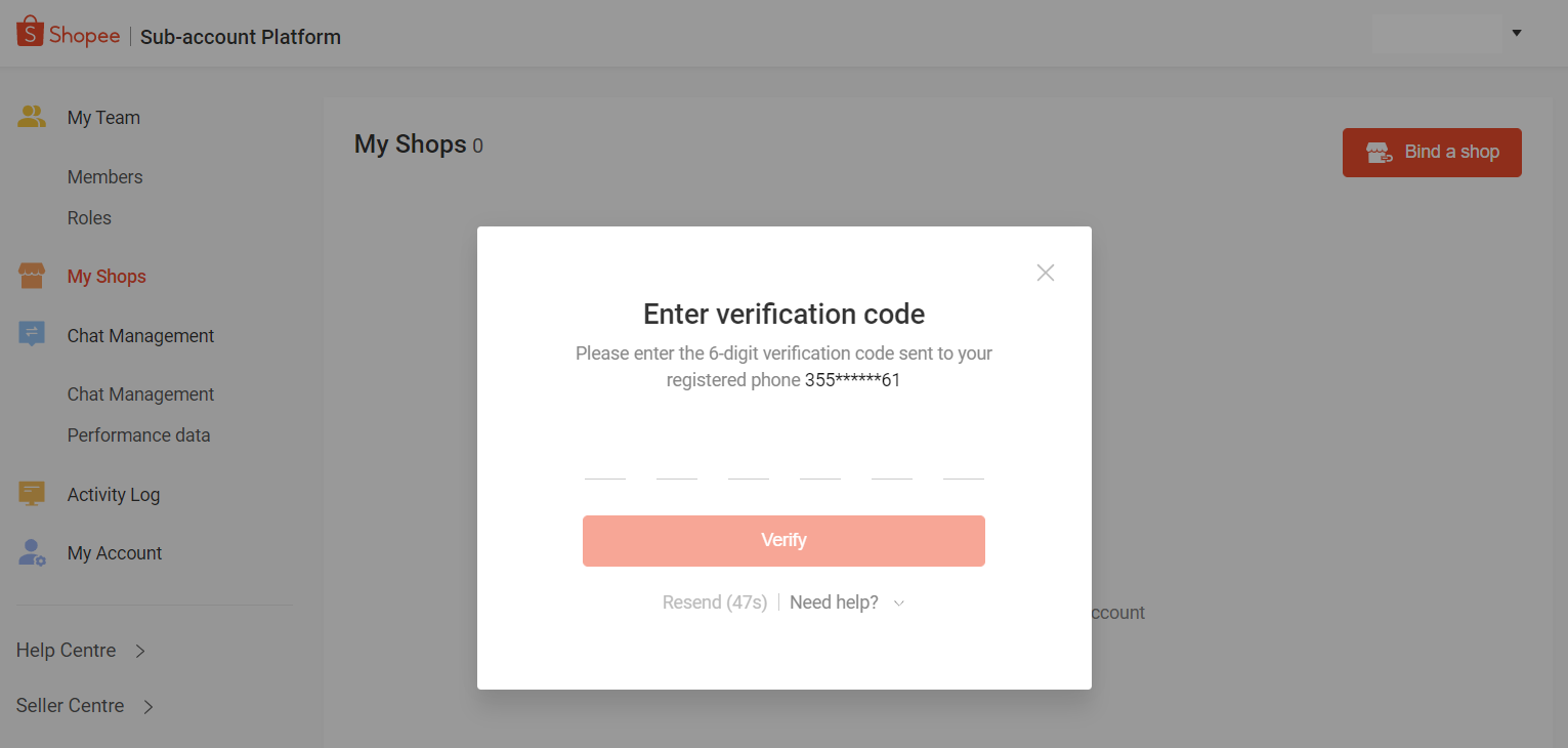 How to bind shops to the Main Account in Sub-Account Platform? | Shopee ...