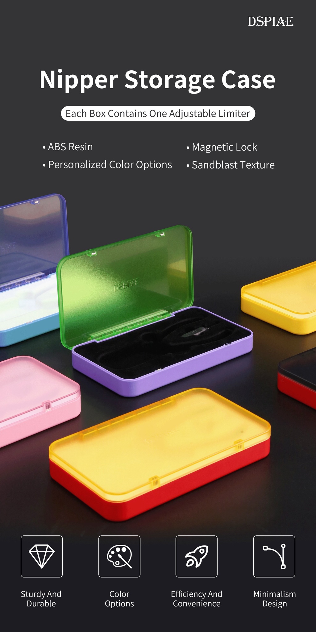 DSPIAE Nipper Storage Case/ Side Cutter Box for Tamiya DSPIAE Godhand ...