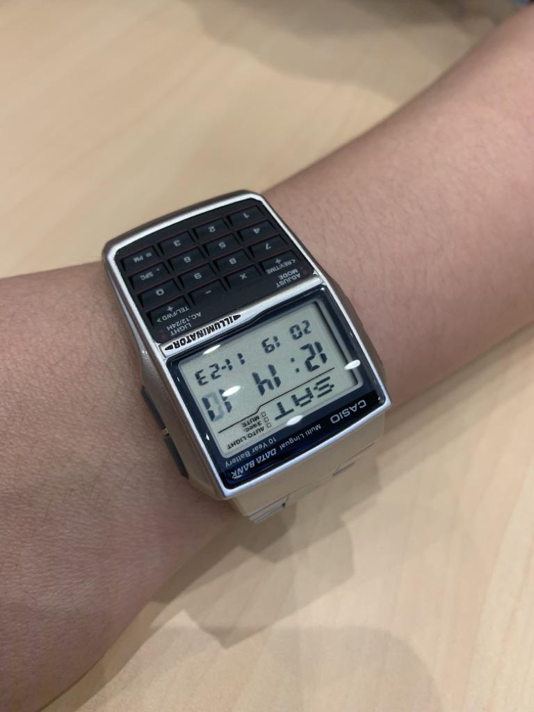 Casio DBC-32D-1A Stainless Steel Data Bank Calculator Men's Watch ...