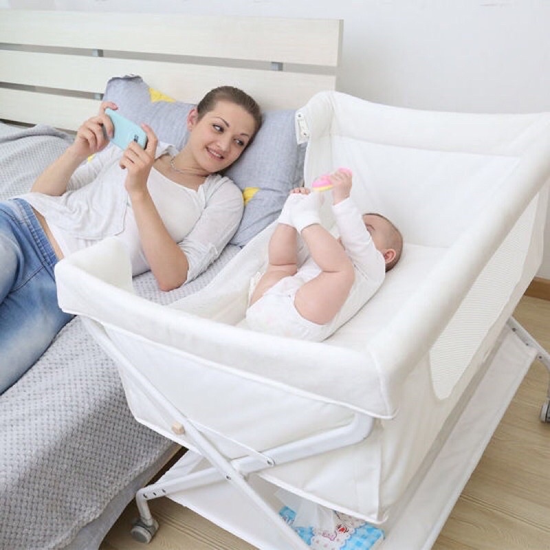 Onestar Foldable Baby Cot Compact Bassinet Newborn Sleeping Bed ...