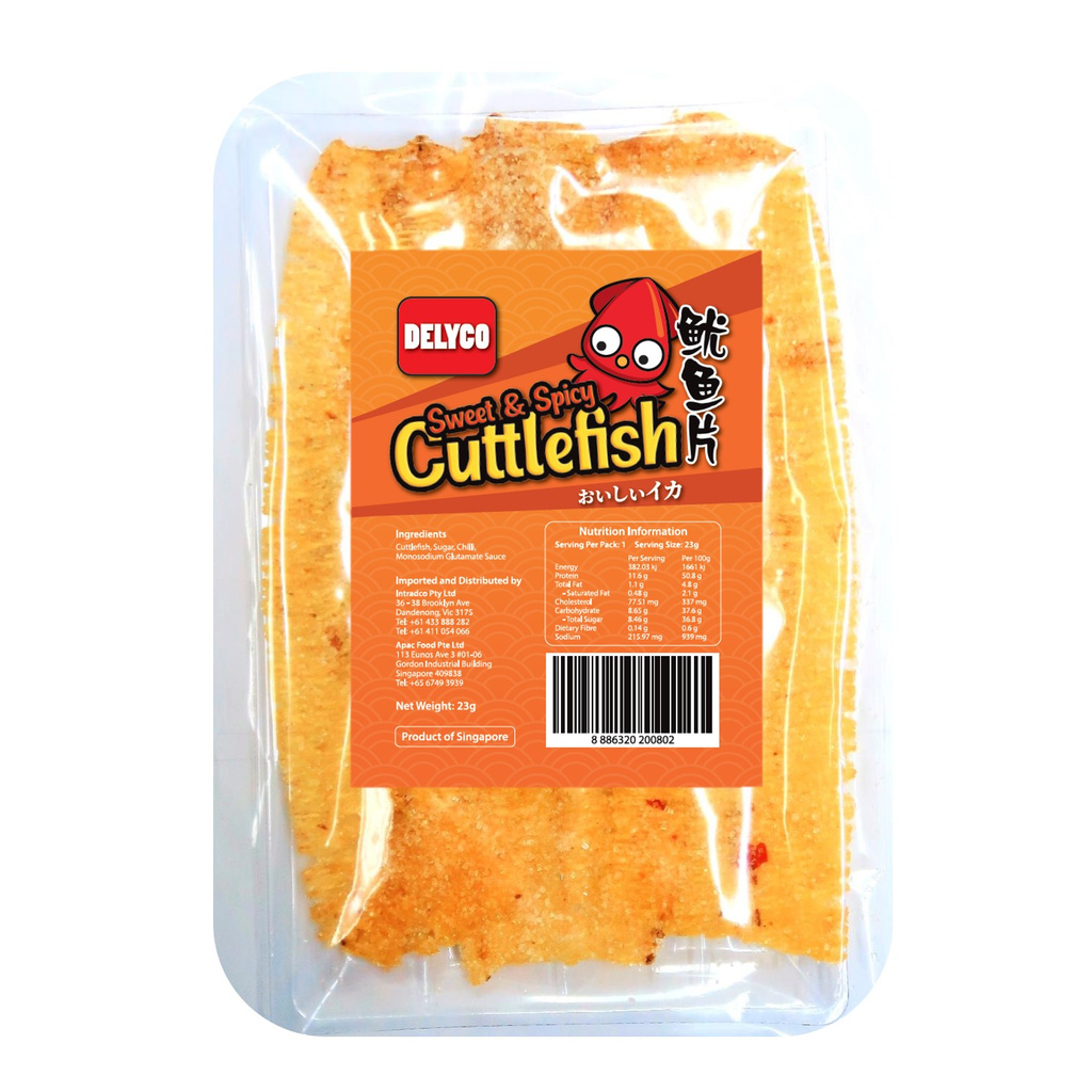 Delyco Cuttlefish Slice Sweet & Spicy, 23g | Shopee Singapore