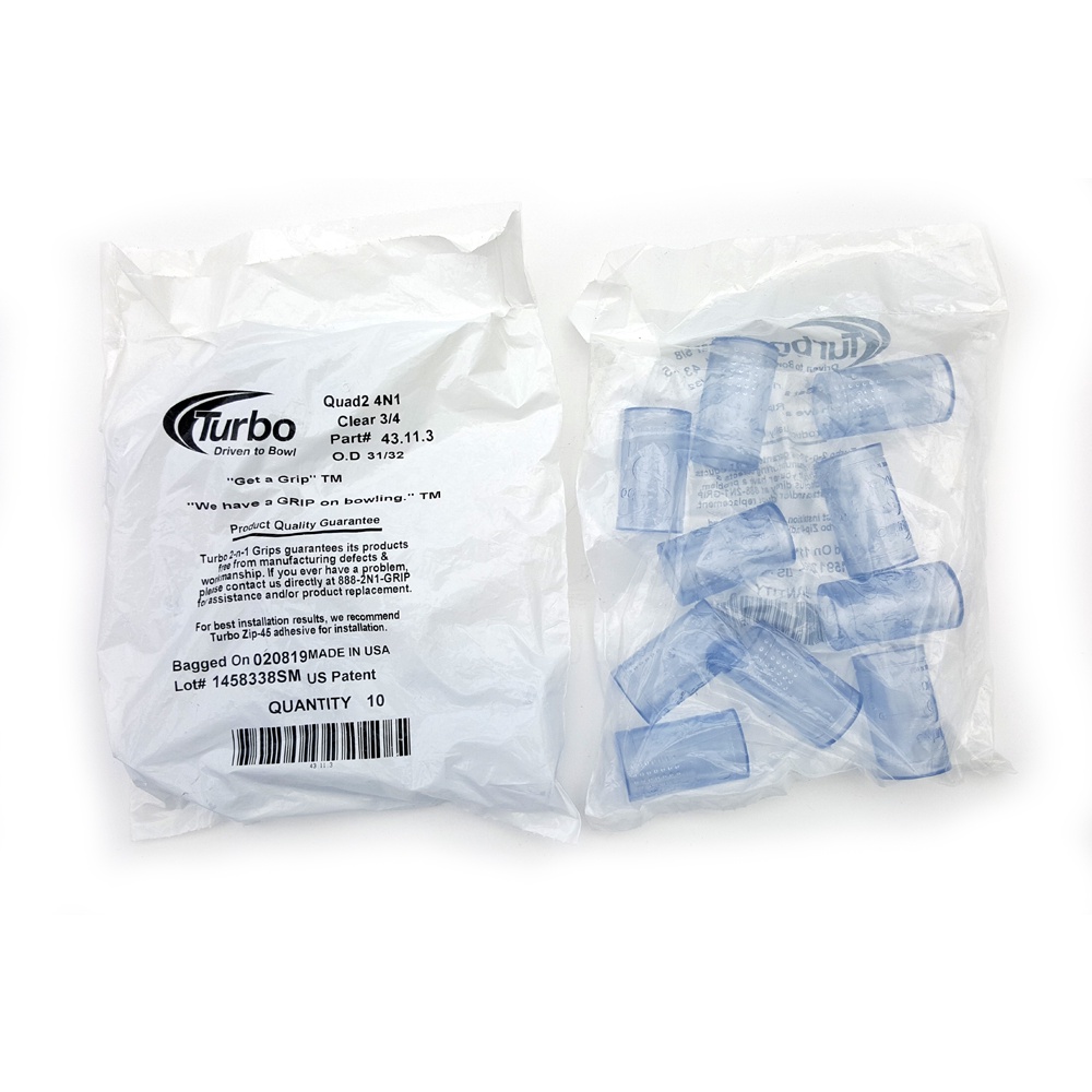Turbo Quad Classic (QC) Finger Grips Bowling Insert - 1 pack (10 pieces ...