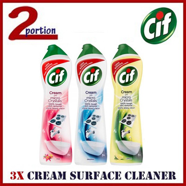 ★38% OFF★ 3x Cif Cream Surface Cleaner with Micro Crystals 500ml ...