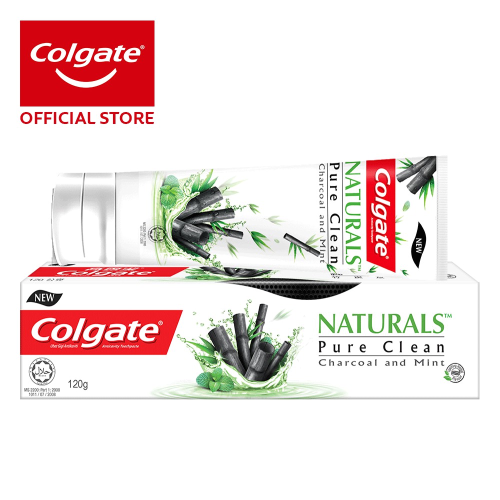 Colgate Naturals Pure Clean (Charcoal and Bamboo Mint) Toothpaste 120g ...