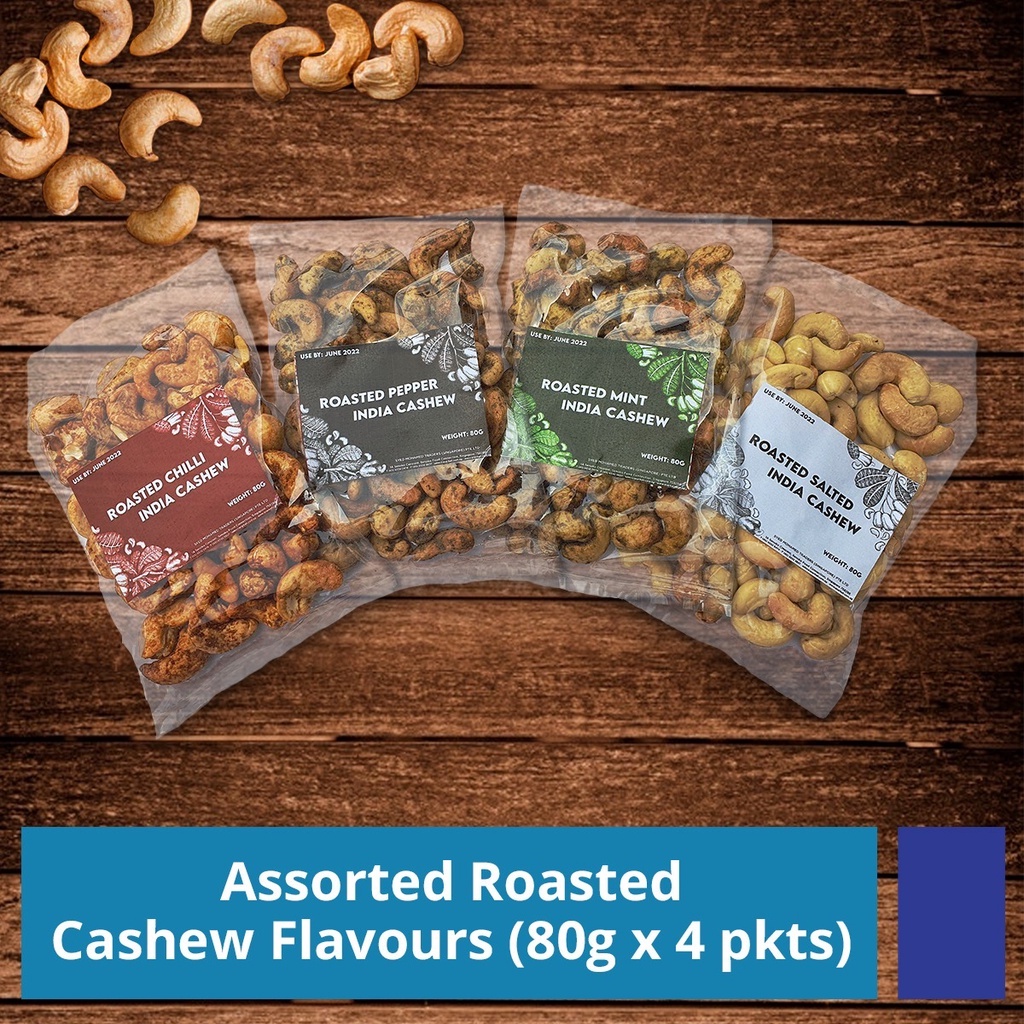 Assorted Roasted Cashews Flavours (80g x 4pkts) | Shopee Singapore