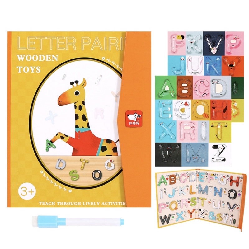 SG Magnetic 31pcs ABC Alphabet Shape Fridge Magnet White Board Book ...