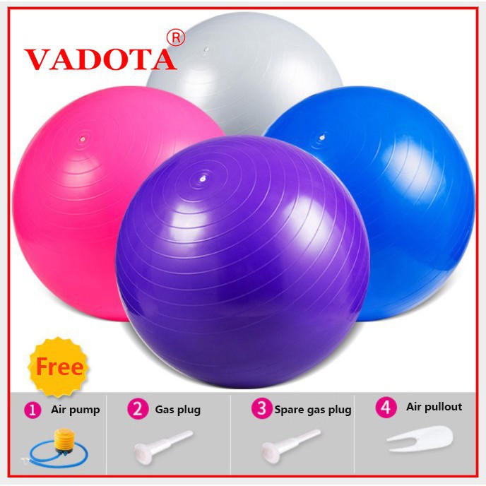 Yoga Ball 55 65cm Pvc Premium Anti Burst Gym Ball Shopee Singapore