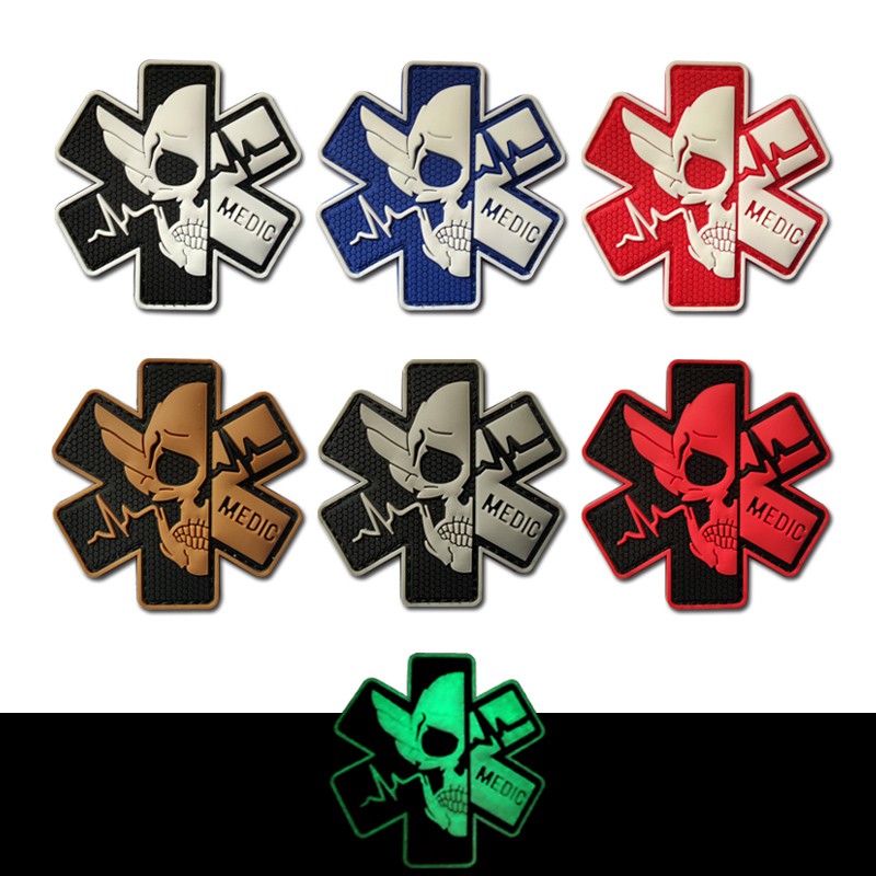 PVC Medical Soldier Air Armband Badge MEDIC First Aid Tactical Badge ...