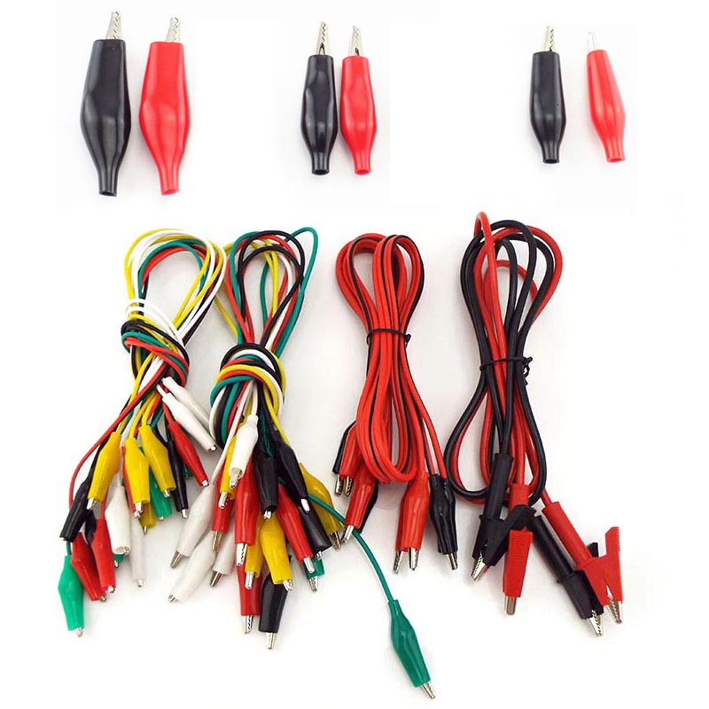 Electric Test Lead Alligator Clips Cable Pince Crocodile DIY Jumper ...