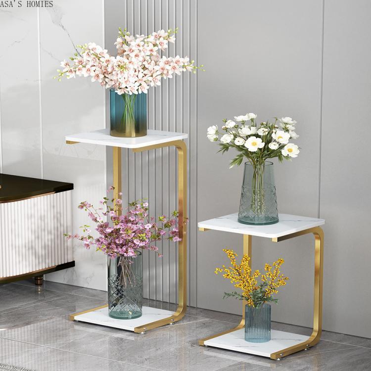 【Ready Stock】Nordic flower stand living room light luxury display stand ...