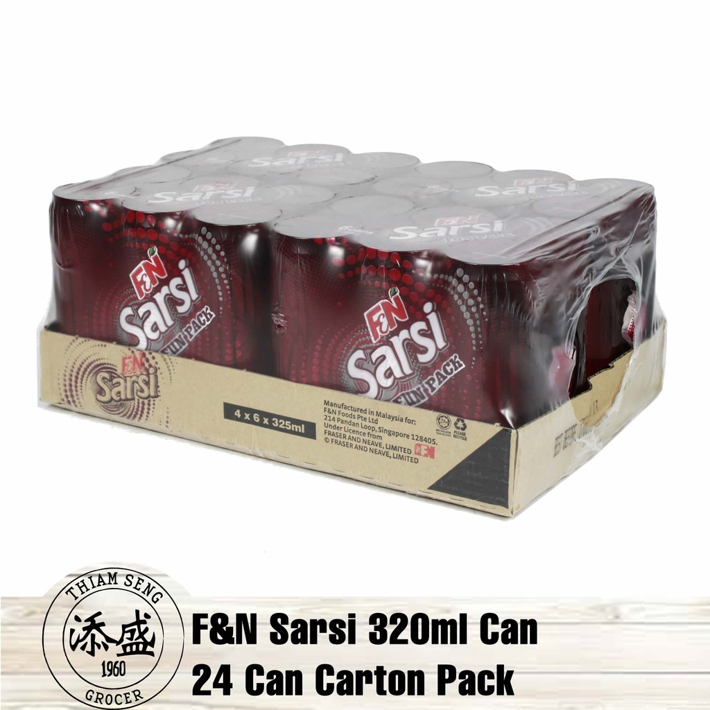 F&N Sarsi 325ml x 24 Can Carton Pack | Shopee Singapore