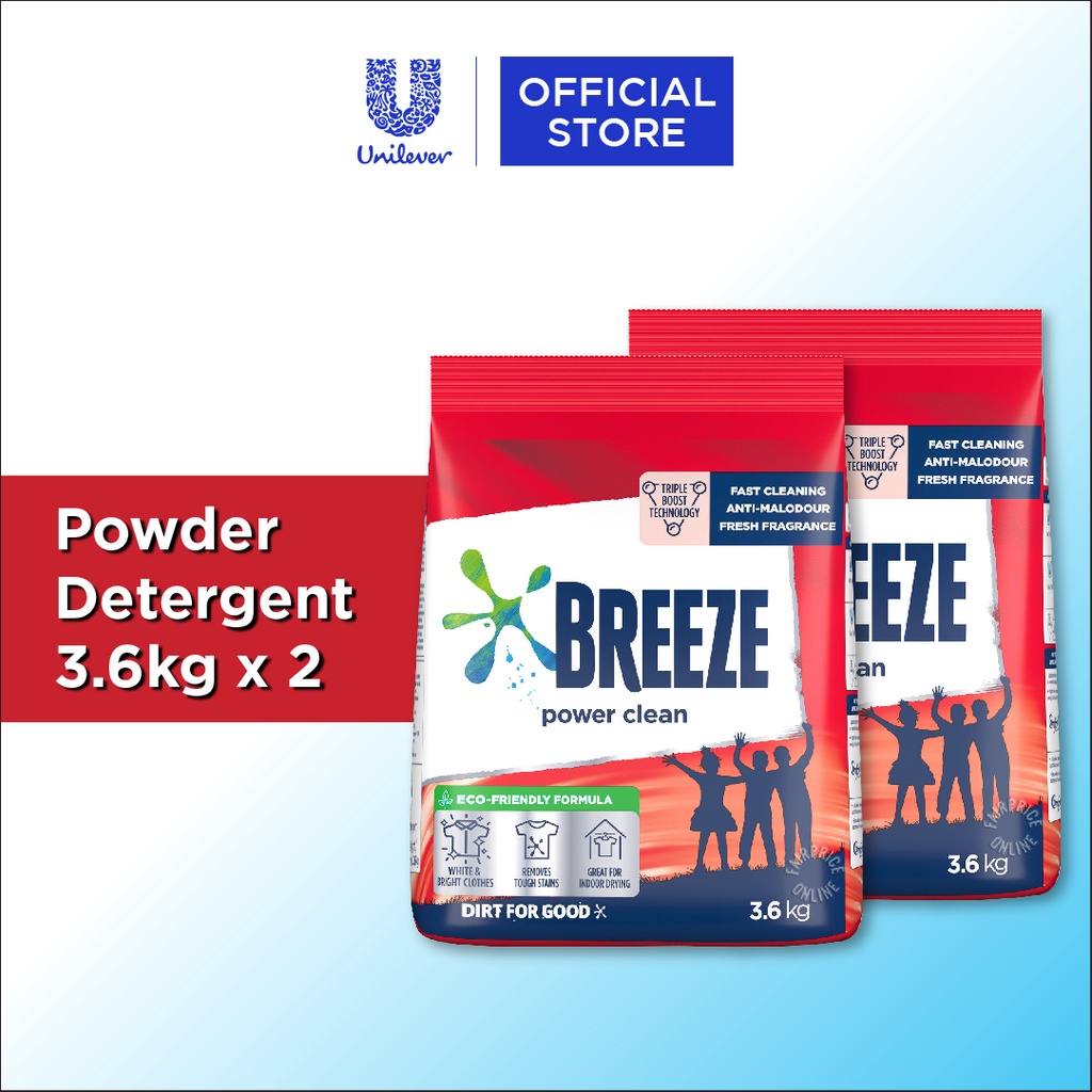 [Bundle of 2 Powder] Breeze Powder Detergent 3.3kg | Shopee Singapore