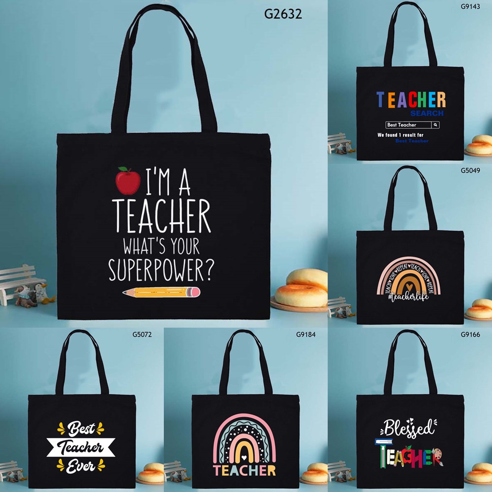 Teach's Day Tote Bag with Zipper Tuition Bag Teacher's Gifts Totes ...