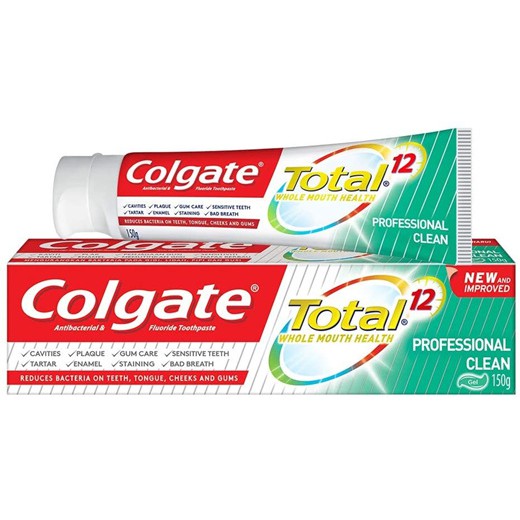 Colgate Total Toothpaste, Professional Clean Gel, 150 grams | Shopee ...