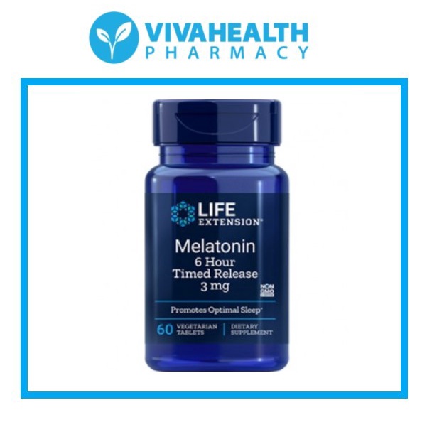 Life Extension Melatonin 3mg -Timed Release/Extended Release Tablet 60s ...