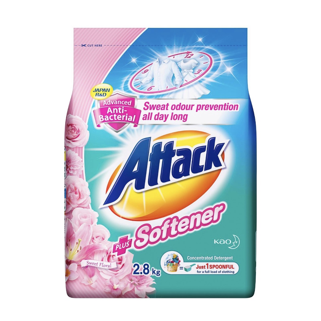 [[Bundle of 2]] Attack Detergent Powder 2.8kg /3kg***2Type**2X 2.8kg ...