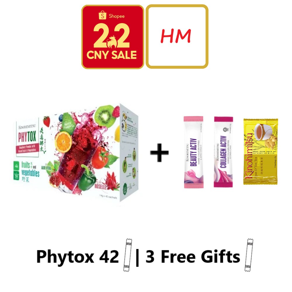 Kinohimitsu Phytox Dtox Enzyme Juice (42s x 14g) | Shopee Singapore