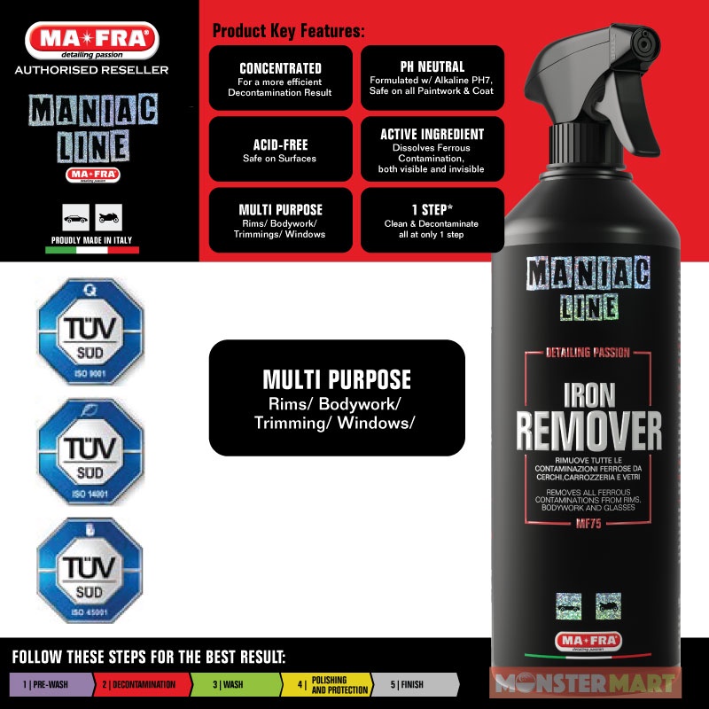 Mafra Maniac Line Iron Remover 1L (Concentrated PH Neutral clean ...